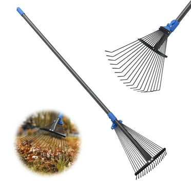 Fiskars Heavy Duty Garden Rake, Metal Tine Leaf Rake with Durable ...