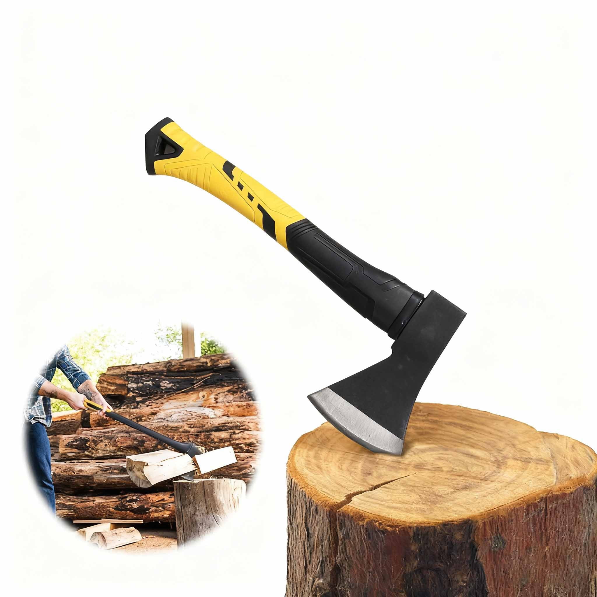 YeYeBest Wood Chopping Axe 15", Splitting Axe, Camping Axe, Short Maul ...