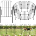 Yeabett Garden Fence,10 Pcs Rustproof Metal Fence Panels,Garden Fencing ...