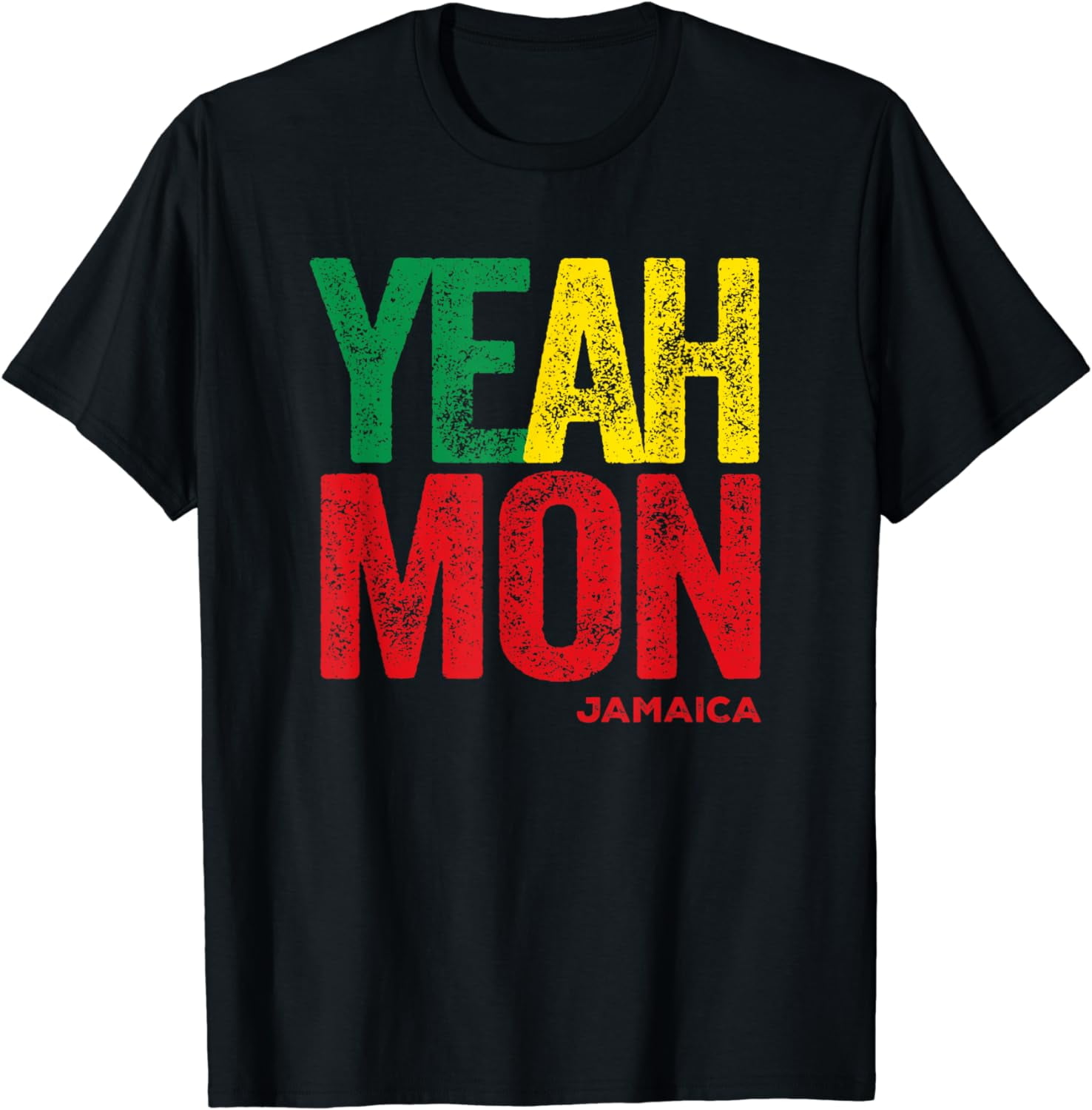Yeah Mon Retro Jamaica Patois Slang Jamaican Souvenir Patwah T-Shirt ...