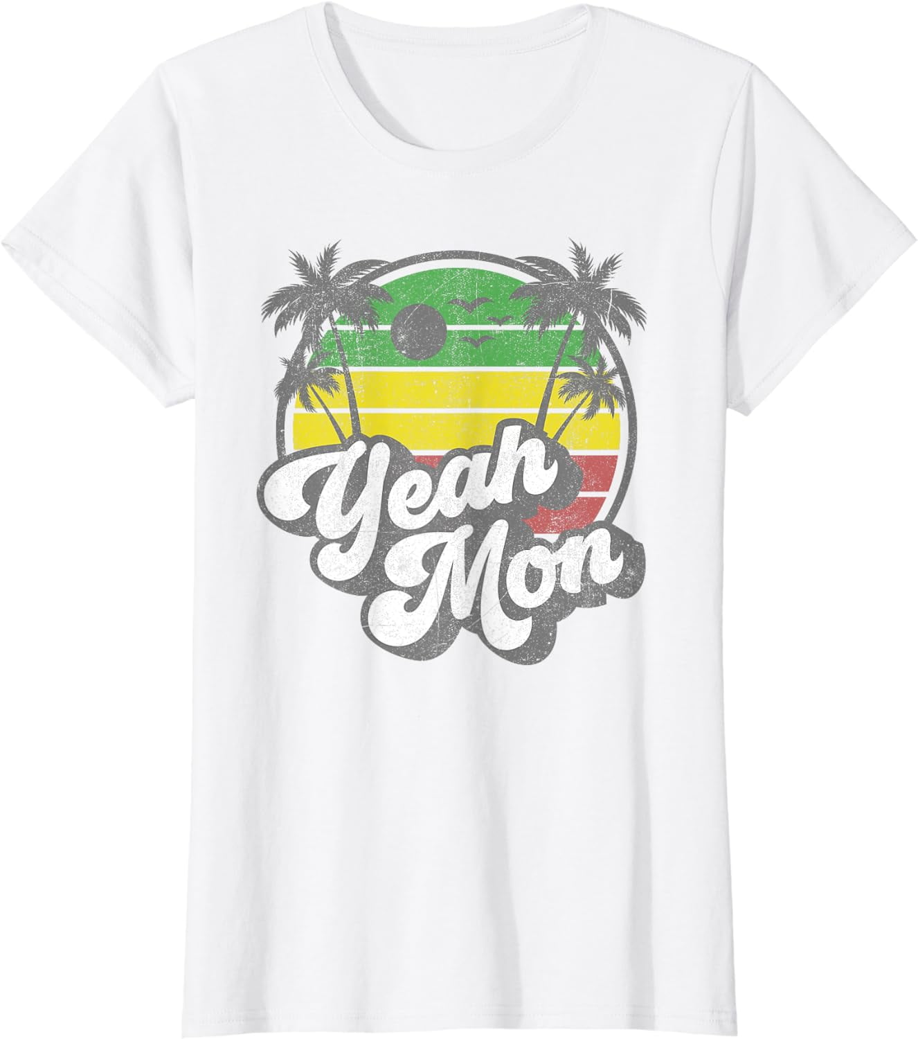 Yeah Mon Vintage Jamaica Reggae Jamaican Vacation Retro T-Shirt ...