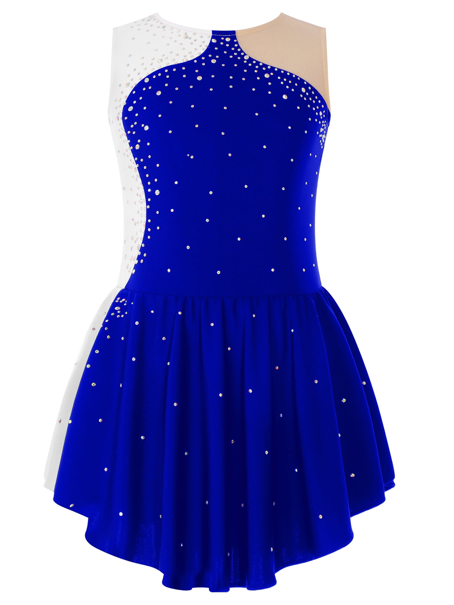 Yeahdor Girls Figure Ice Skating Dress Ballet Dance Gymnastics Skirted ...