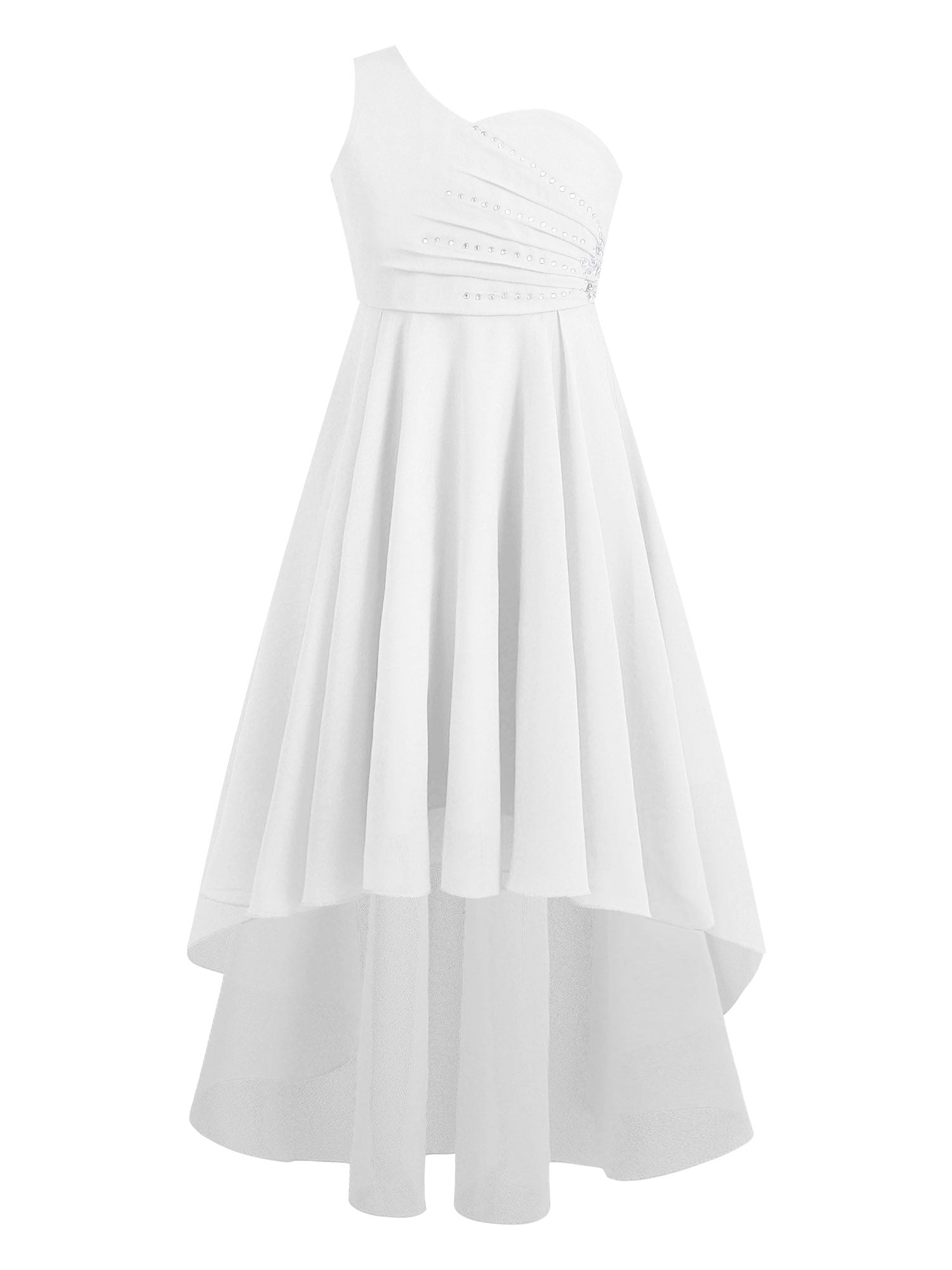 Yeahdor Girls One Shoulder Bridesmaid Dress Evening Wedding Birthday ...