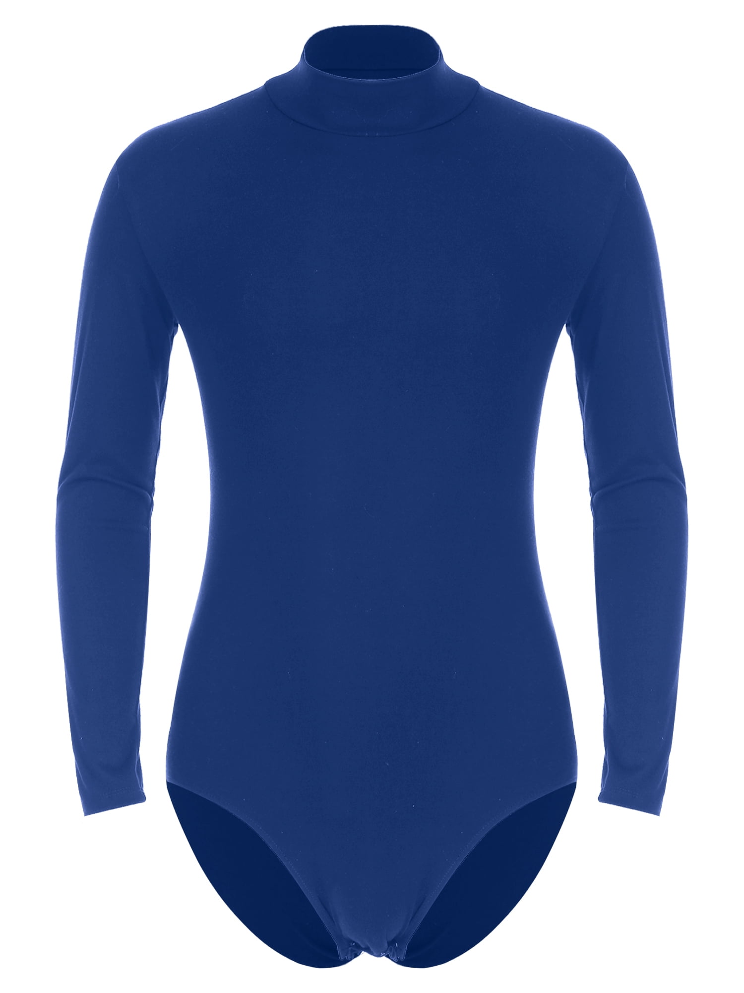 Yeahdor Mens Long Sleeve Bodysuit Gymnastics Figure Skating Dance ...
