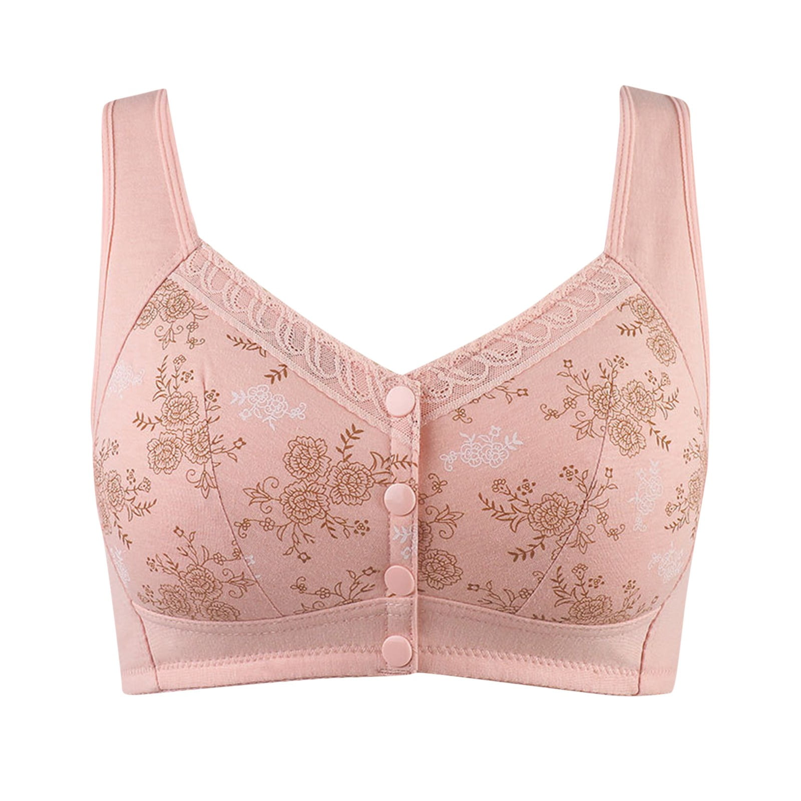 STETMN Womens Daisy Bra Sports Push Up Bras Front Snaps Wireless Beauty ...