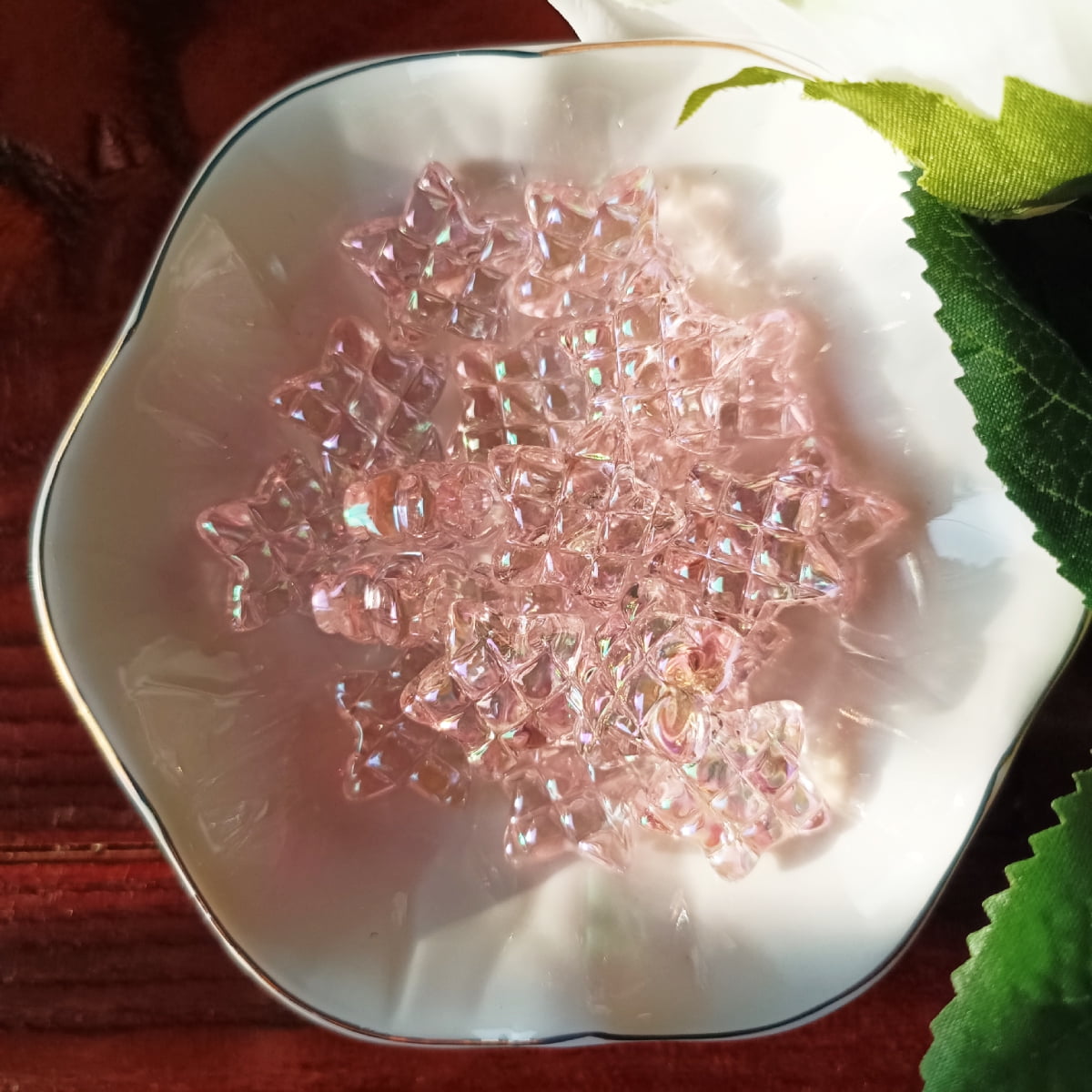 Yeahmol 21Mm 20Pcs UV Plating Acrylic Star Acrylic Plastic Beads, Star ...