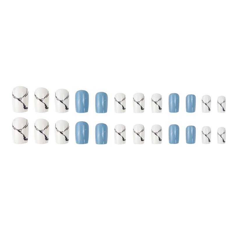 Yeahmol Fake Nail Artificial Fingernails Fake Nail 24pcs Press On