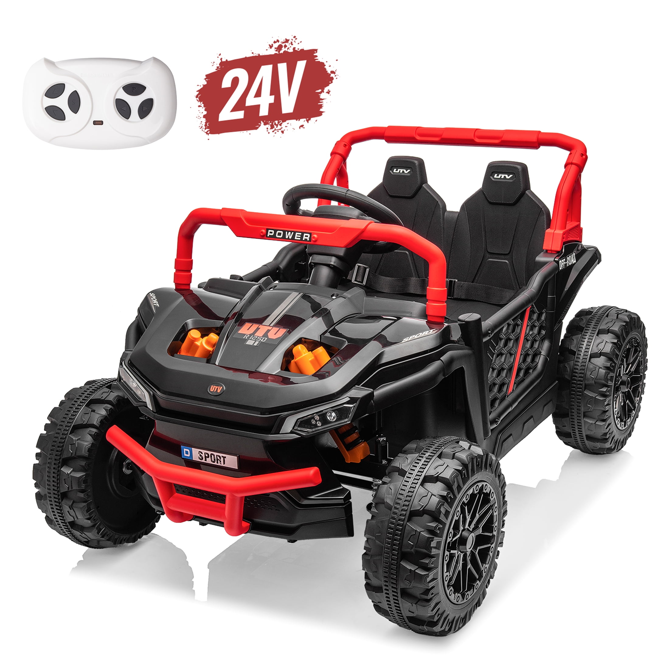 Yeahumalia 24V Ride On Car with Remote Control, Electric UTV Vehicle ...
