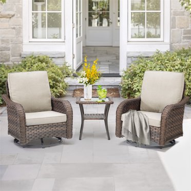 Mainstays Skyler Steel 3-Piece Wicker Rope Chat Set, Grey - Walmart.com
