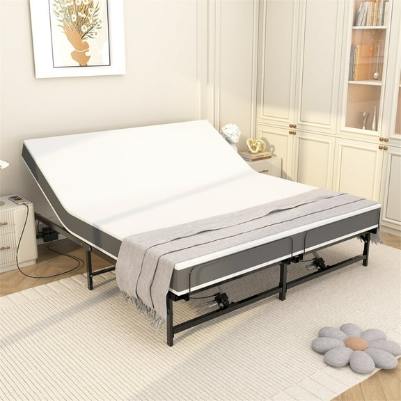 Best Choice Products Adjustable Full Size Bed Frame, Electric Massage ...