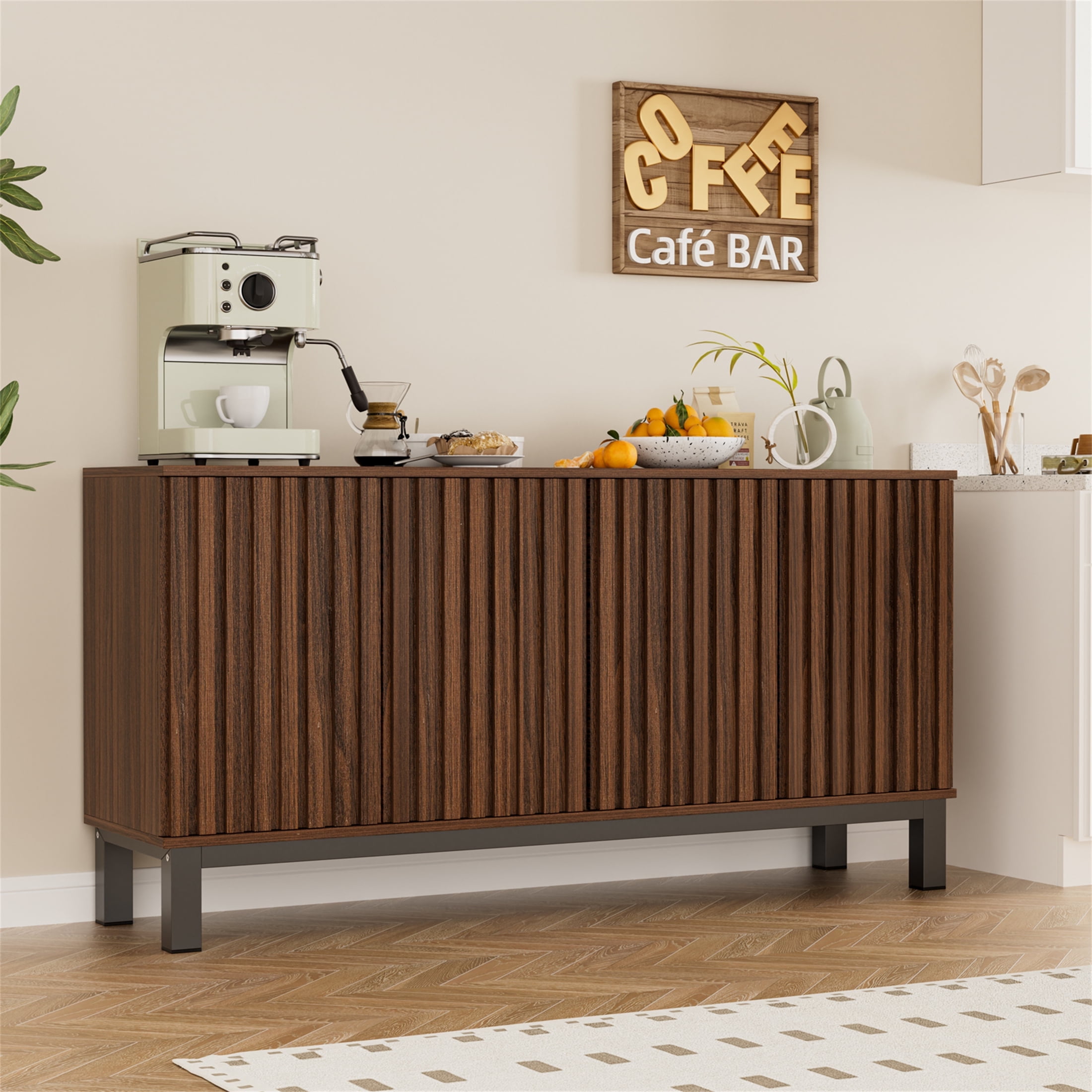Yeahumalia Large Sideboard Buffet Cabinet with Storage, Mid Century ...