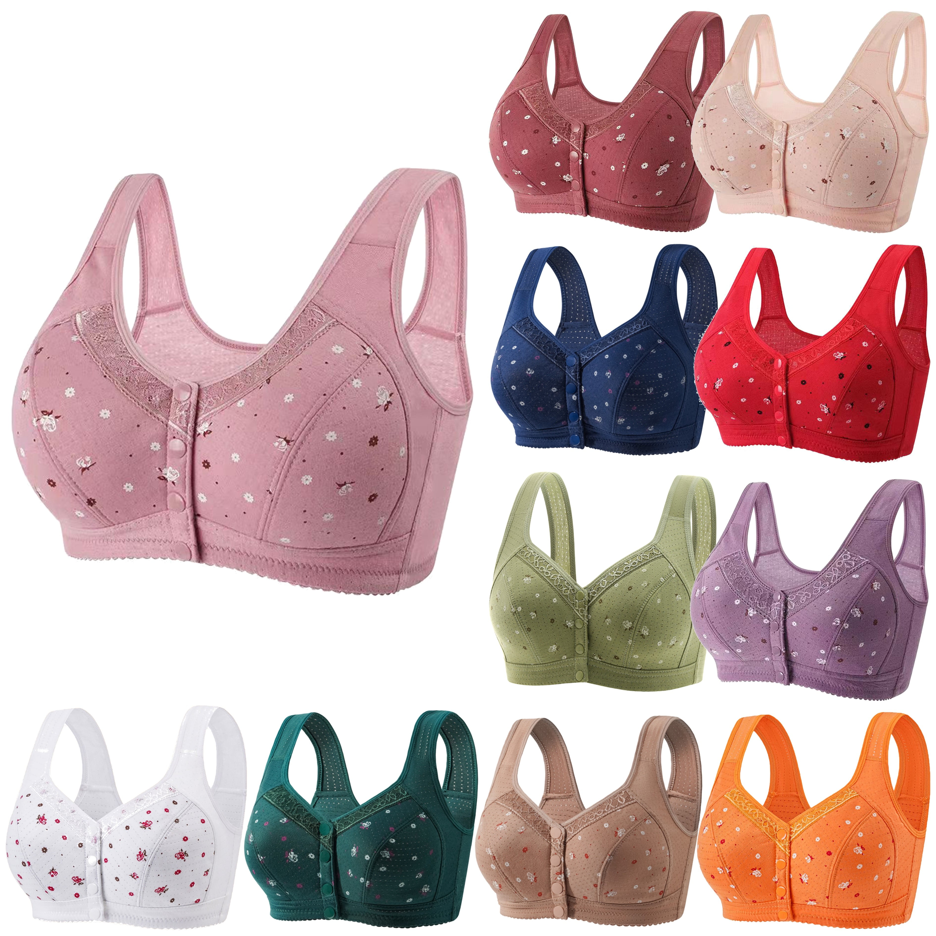 Yeaiivve Daisy Bra for Seniors, Front Snap Closure Bras, Comfort ...