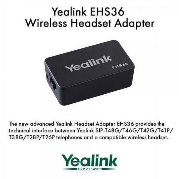 Yealink EHS36 IP Phone Wireless Headset Adapter - Walmart.com