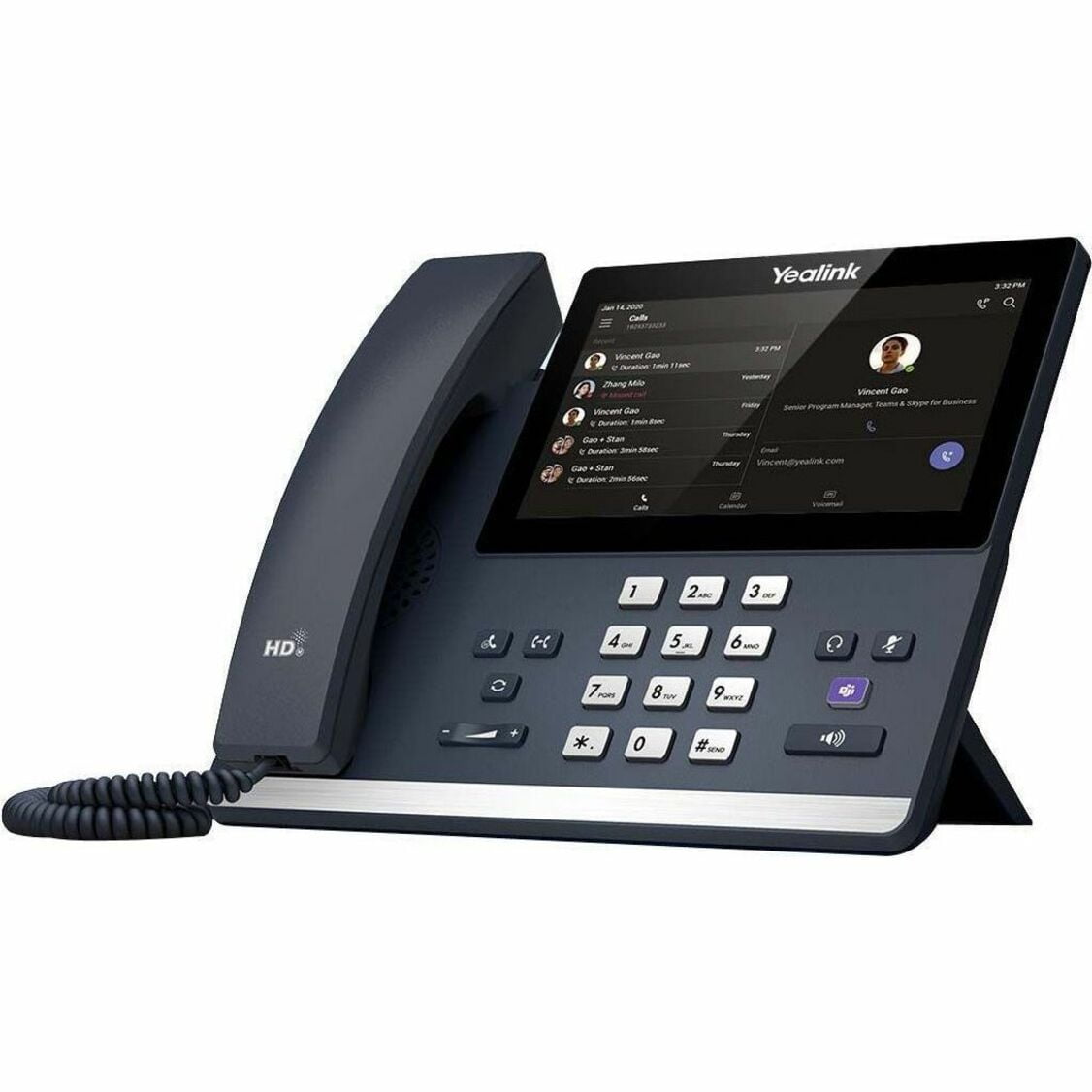 Yealink IP Phone, Corded, Bluetooth, Wi-Fi, Wall Mountable, Desktop ...