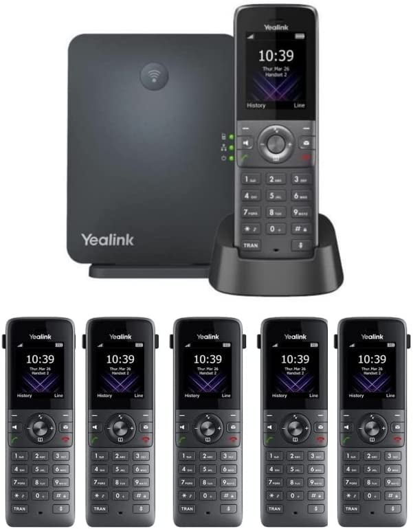 Yealink IP Phone W73P Bundle of W70B Base and W73H handset + 5-Unit ...