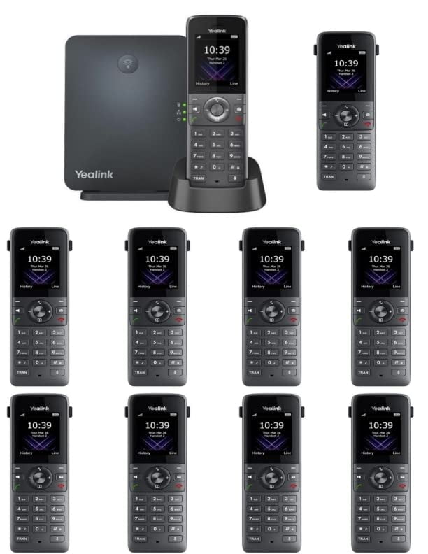 Yealink IP Phone W73P Bundle of W70B Base and W73H handset + 9-Unit ...