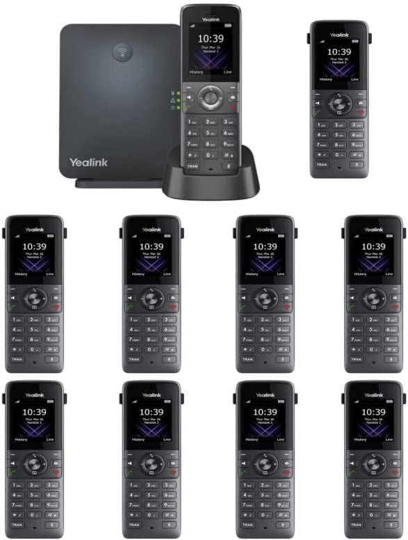 Yealink IP Phone W73P Bundle of W70B Base and W73H handset + 9-Unit ...