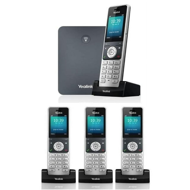 Yealink IP Phone W76P Bundle of W70B Base and W56H handset + 3-Unit ...