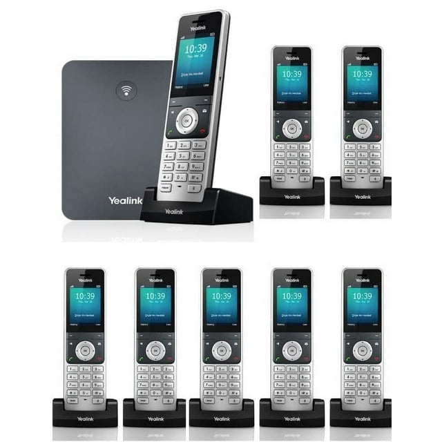 Yealink IP Phone W76P Bundle of W70B Base and W56H handset + 7-Unit ...