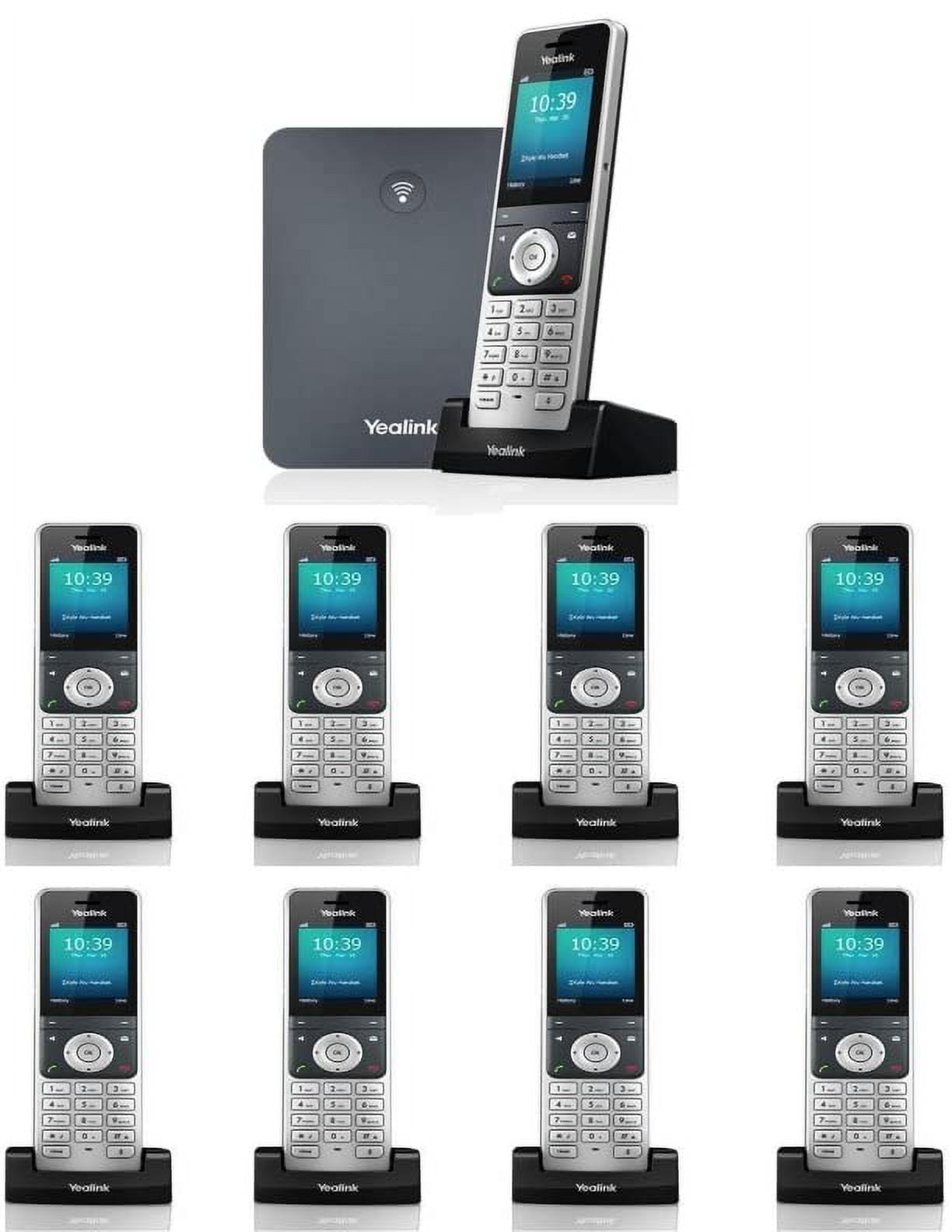 Yealink IP Phone W76P Bundle of W70B Base and W56H handset + 8-Unit ...