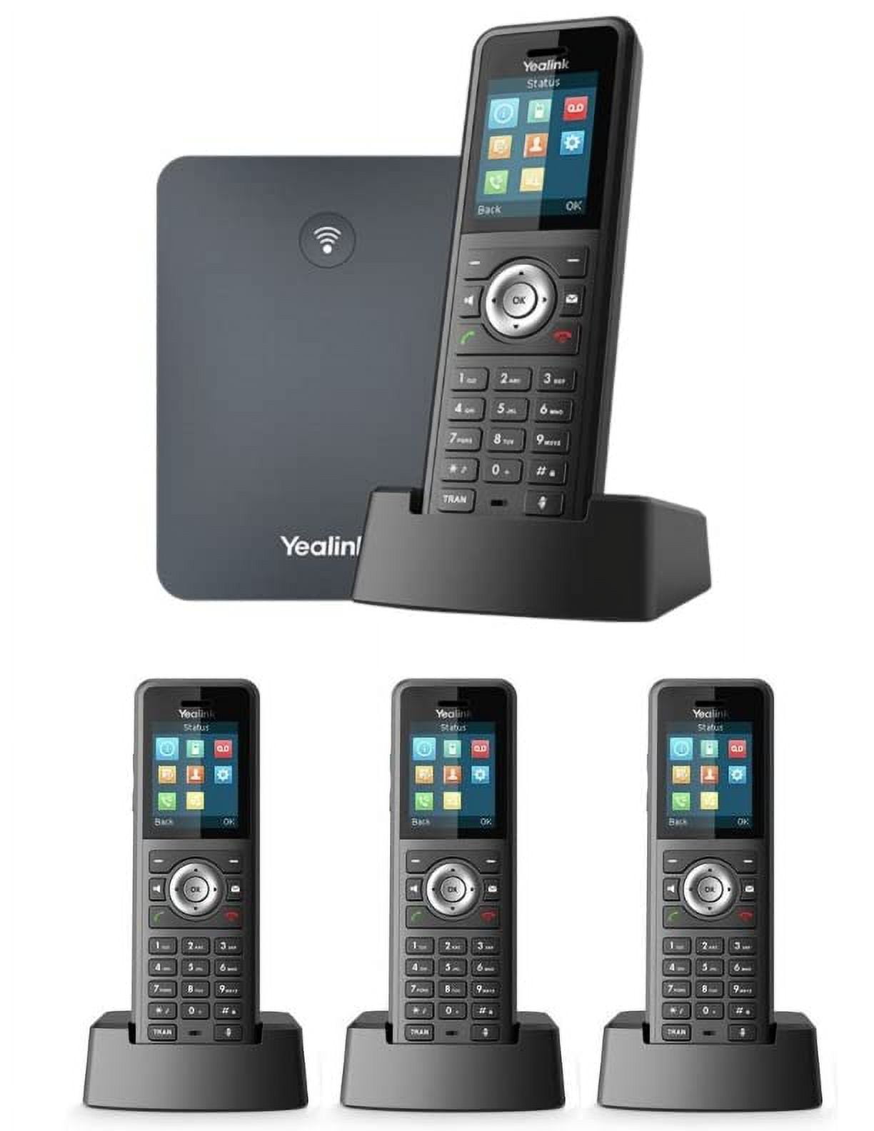 Yealink IP Phone W79P Bundle of W70B Base and W59R handset + 3-Unit W59R Handset (W79P + 3 x ...