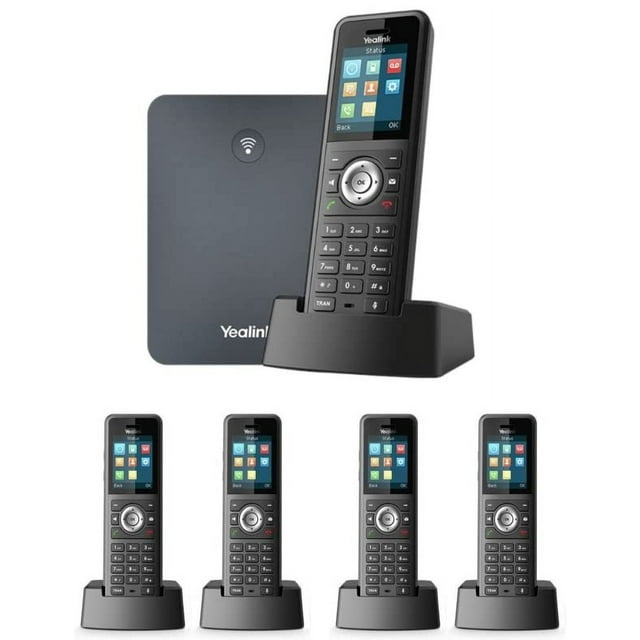 Yealink IP Phone W79P Bundle of W70B Base and W59R handset + 4-Unit ...