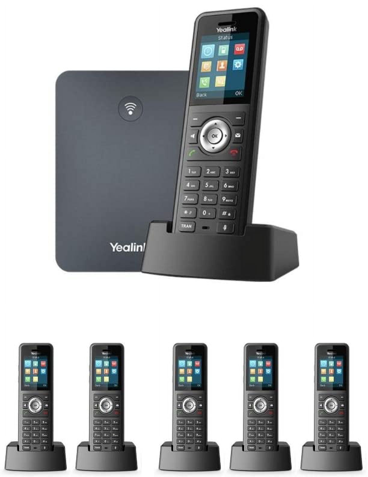 Yealink IP Phone W79P Bundle of W70B Base and W59R handset + 5-Unit W59R Handset (W79P + 5 x ...