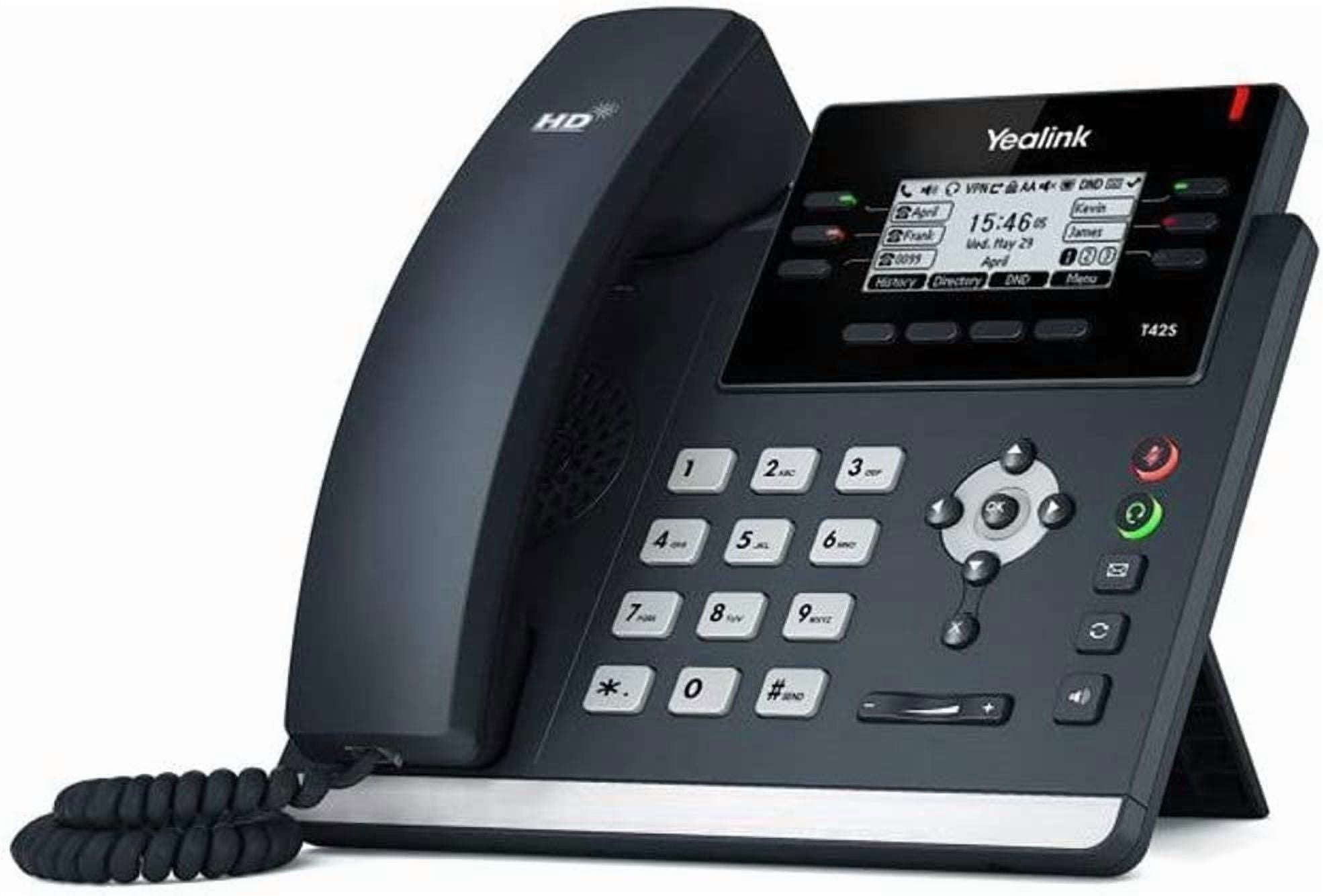 Yealink SIP-T42S IP Phone, 12 Lines. 2.7-Inch Graphical Display. Dual ...