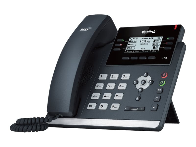 Yealink VoIP Phone 2.7 LCD Black SIP-T42S-SFB - Walmart.com