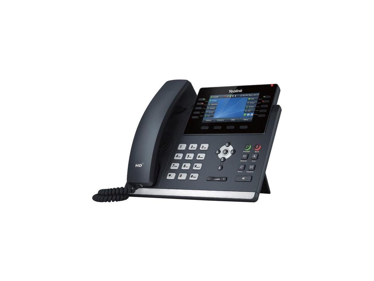 Yealink SIP-T46U IP Phone, Grey, LAN Wired, Corded, Landline Telephone ...