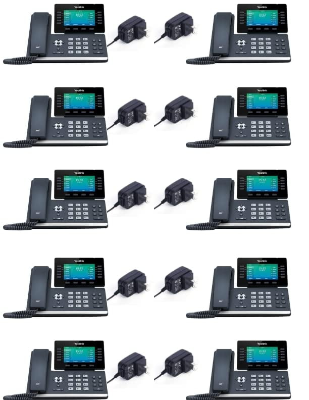 Yealink T54W IP Phone [10 Pack] - Power Adapters Included - Walmart.com