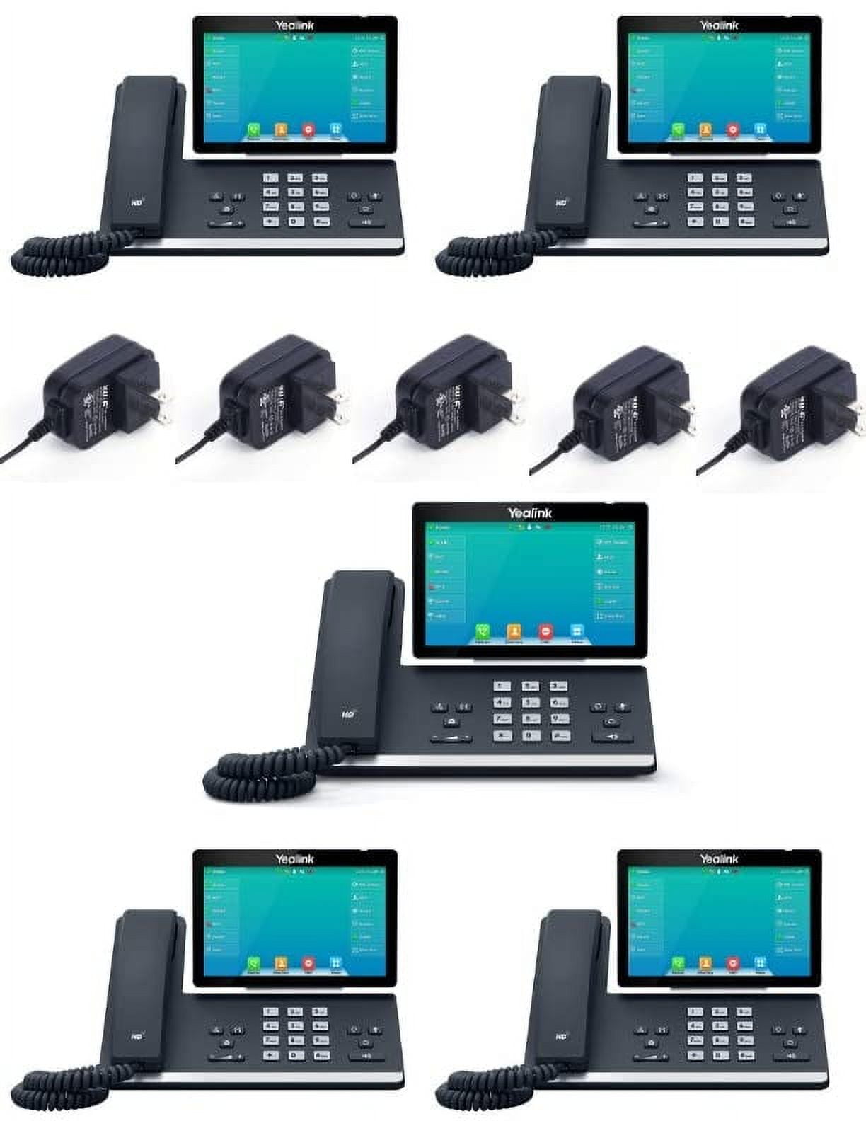 Yealink T57W IP Phone [5 Pack] - Power Adapters Included - Walmart.com
