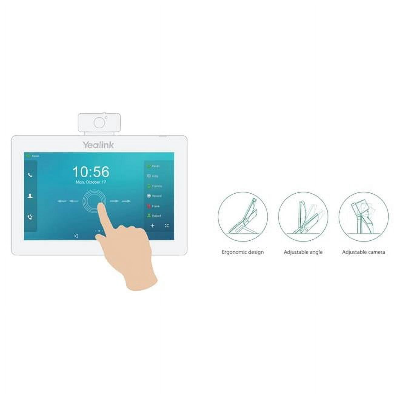 Yealink TABLE SUPPORT-T58V Easy Audio & Visual Communication Gigabit IP ...