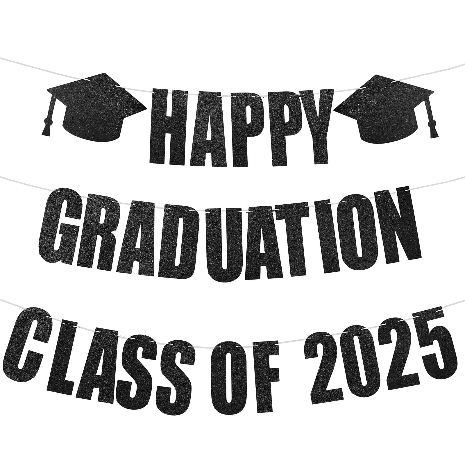 Yeaqee Happy GraduationEGSC 2025 Glitter Pre-strung Banner for Class of ...