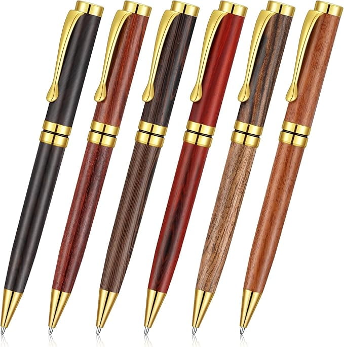 Yeaqee Luxury Wood Ballpoint Pens 1.0mm Elegant Fancy Writing Pens ...