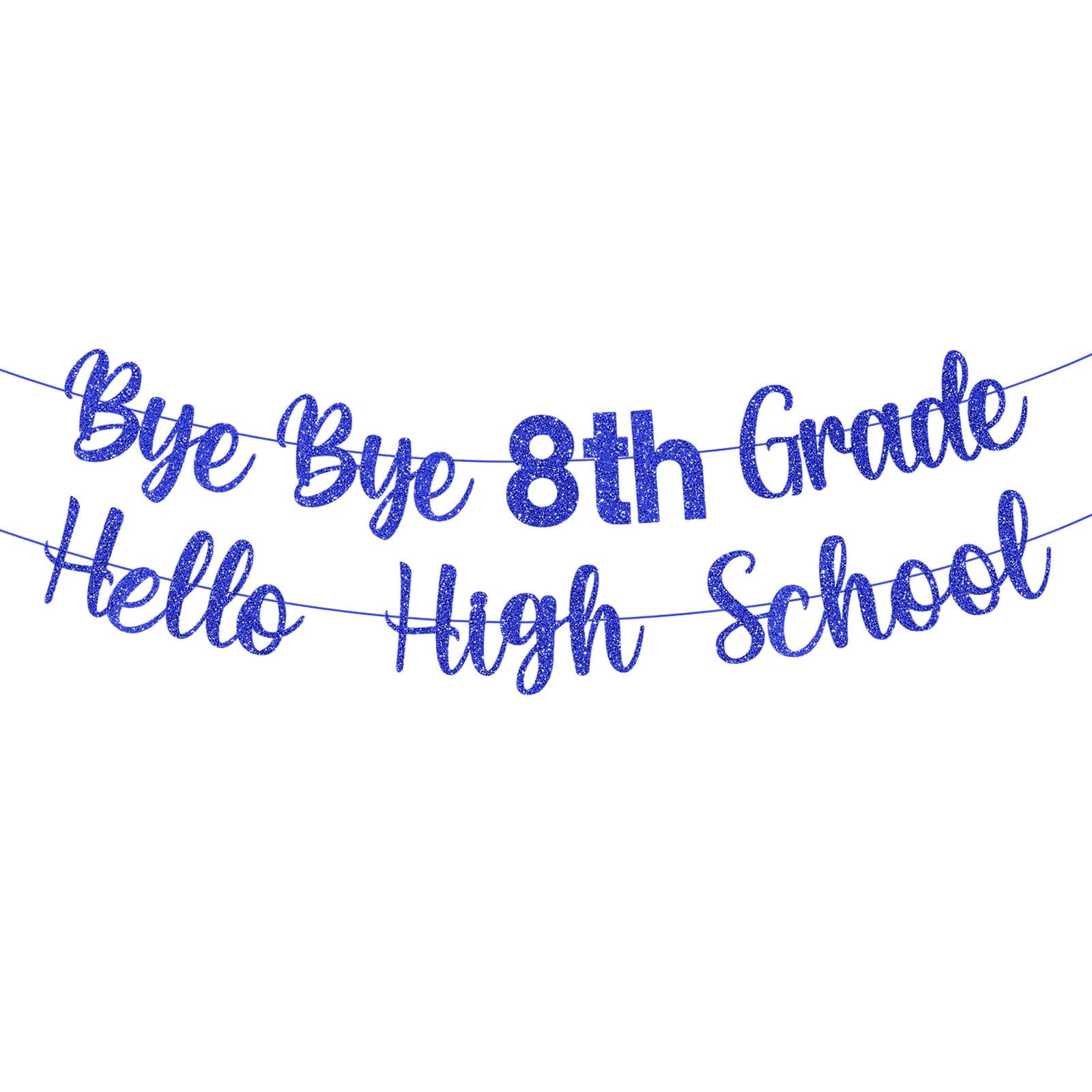 Yeaqee Pre-strung 8th Grade Graduation Decorations Bye Bye 8th Grade ...