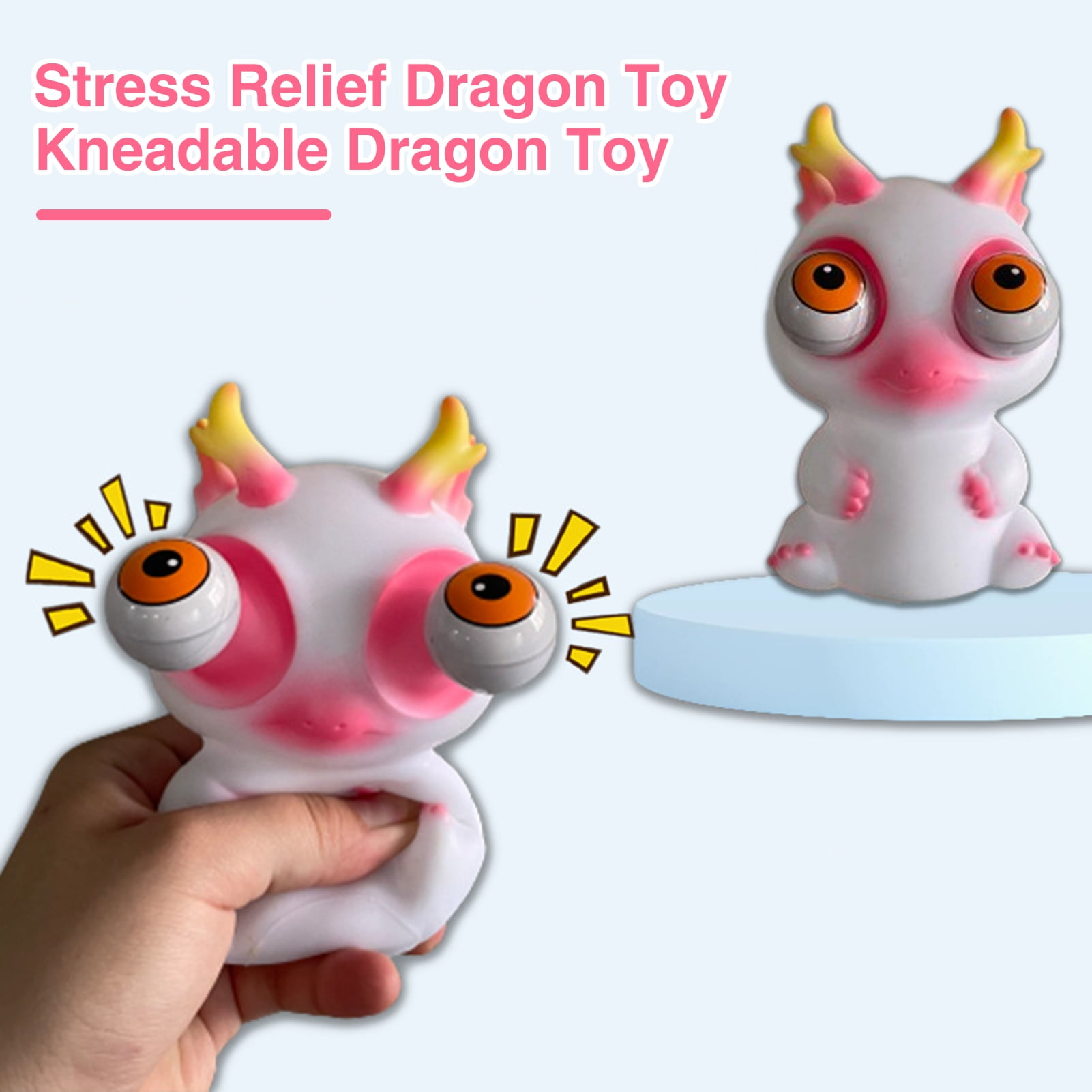 Year of 2024 Dragon Squeeze Toy Soft Cartoon Pinch Toy Eye-popping Red ...