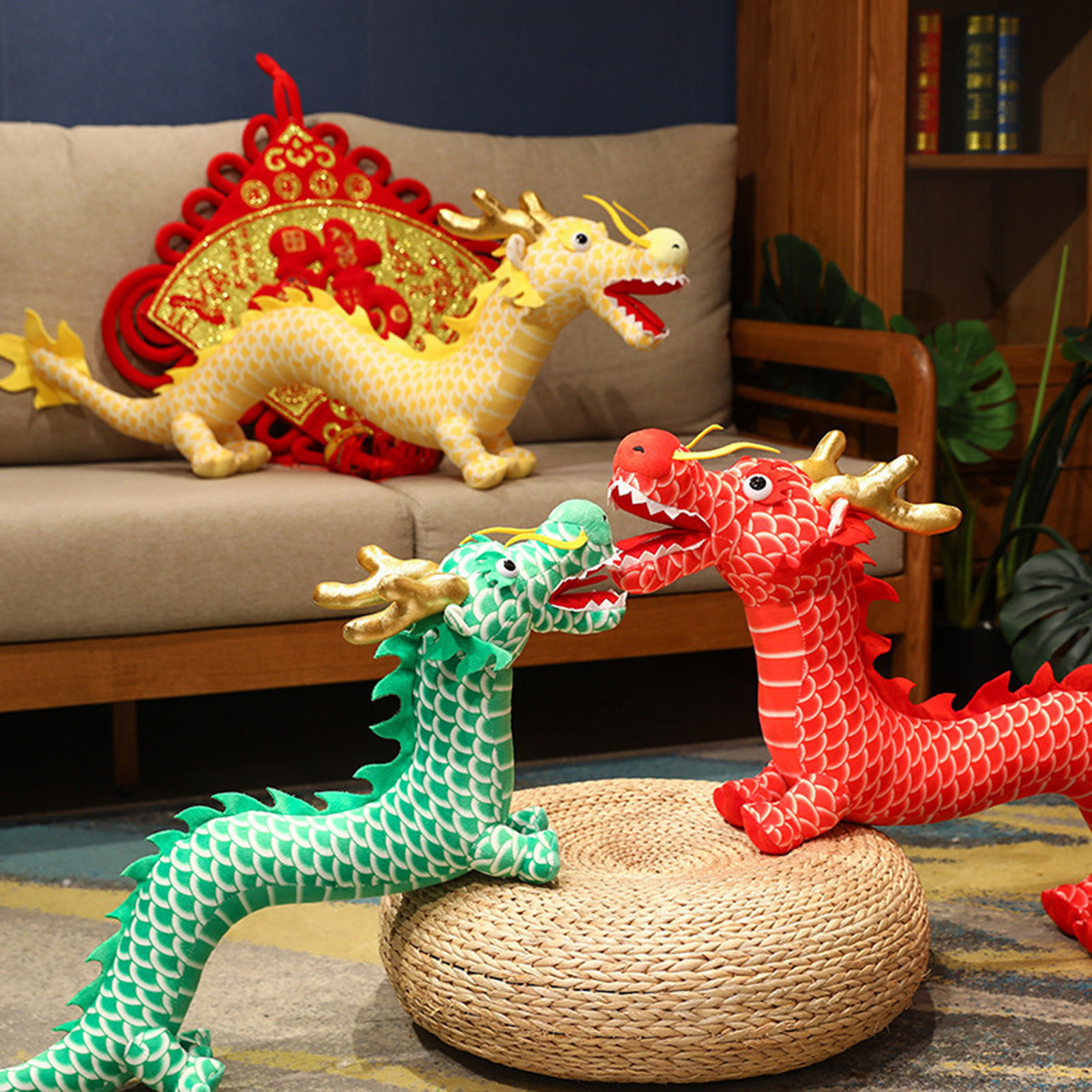 Year of 2024 Zodiac Dragon Plush Doll Standing Posture Cartoon Dragon ...