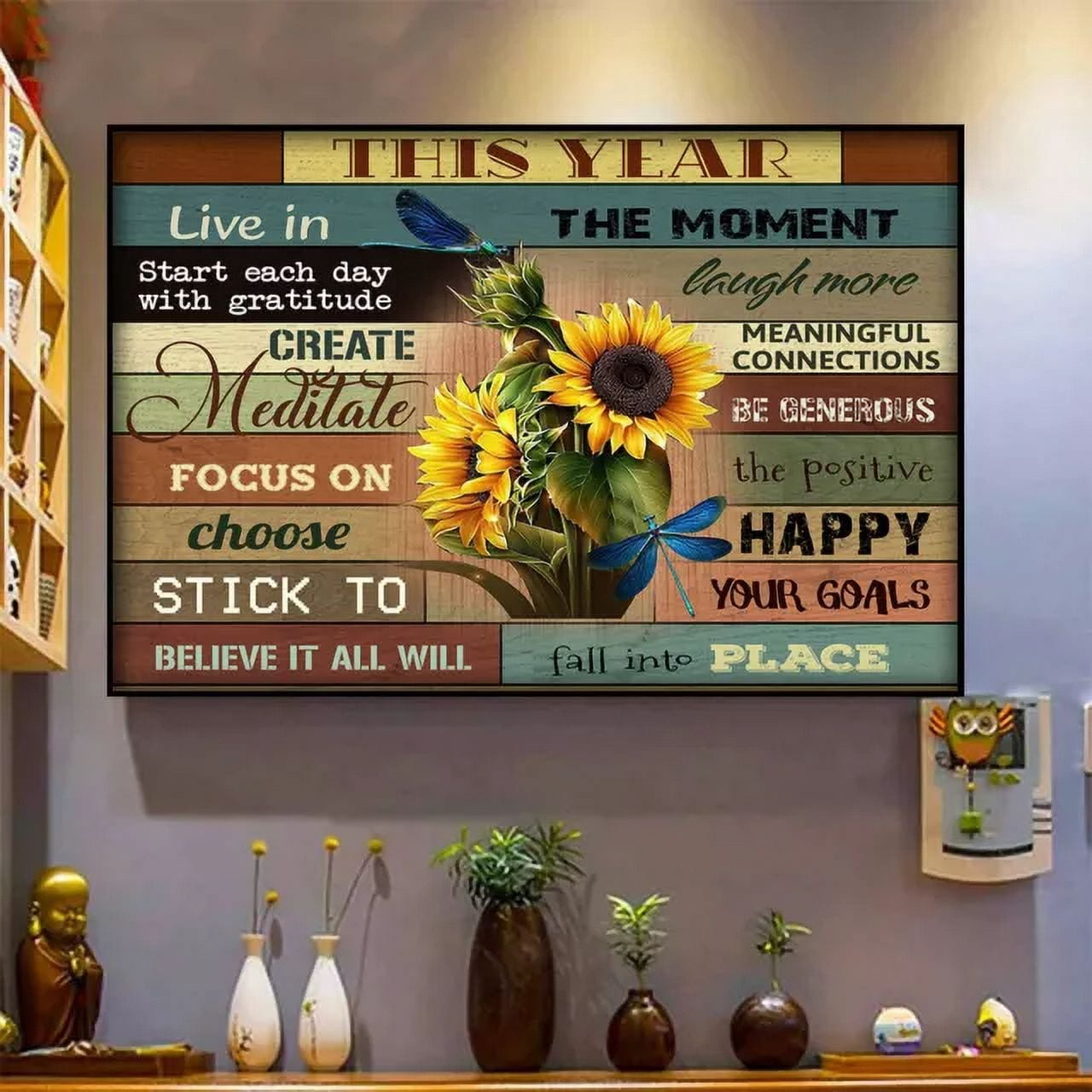 This Year Live In The Moment Start Each Day With Gratitude Sunflower ...