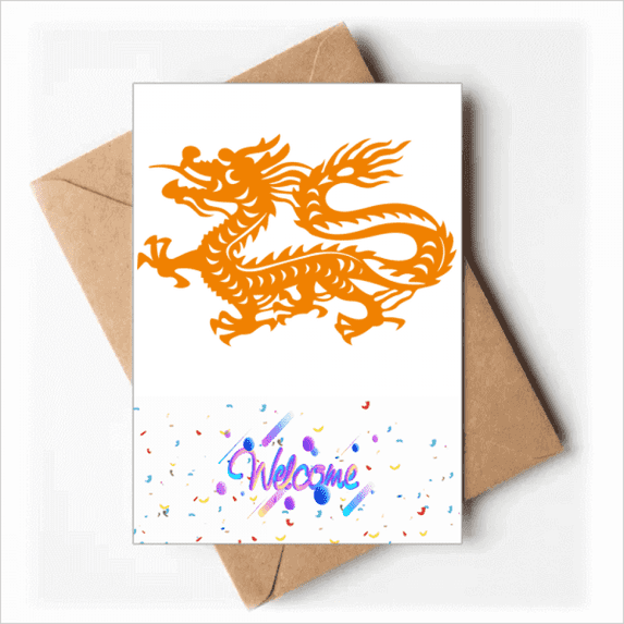 Year Of Dragon Animal China Zodiac Welcome Back Greeting Cards ...