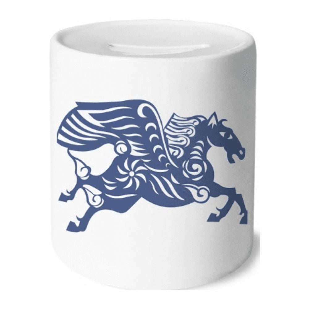 Year Of Horse Animal China Zodiac Money Box Cerac Coin Case Piggy Bank ...