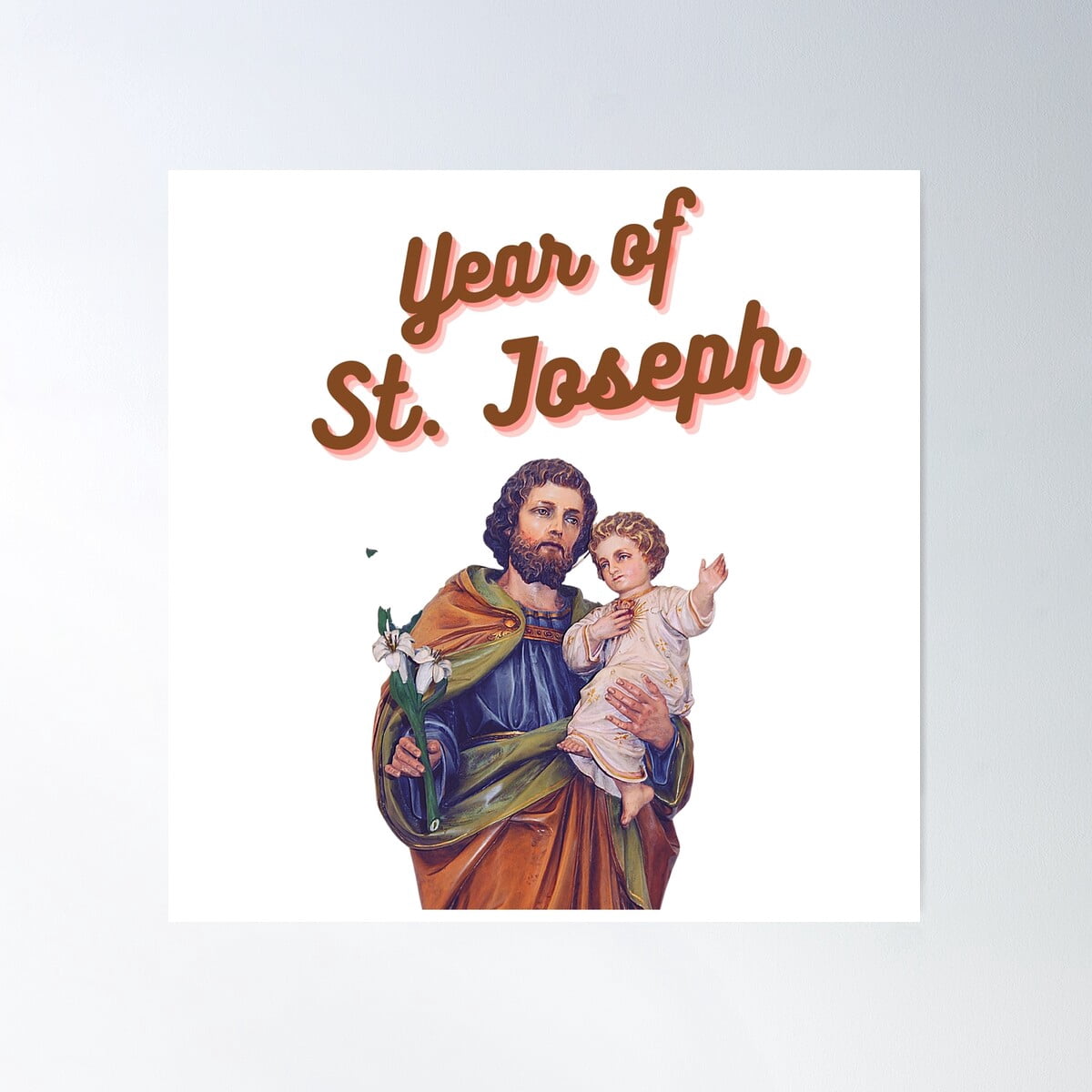 Year Of St. Joseph Poster Wall Art, Modern Wall Decor For Living Room ...
