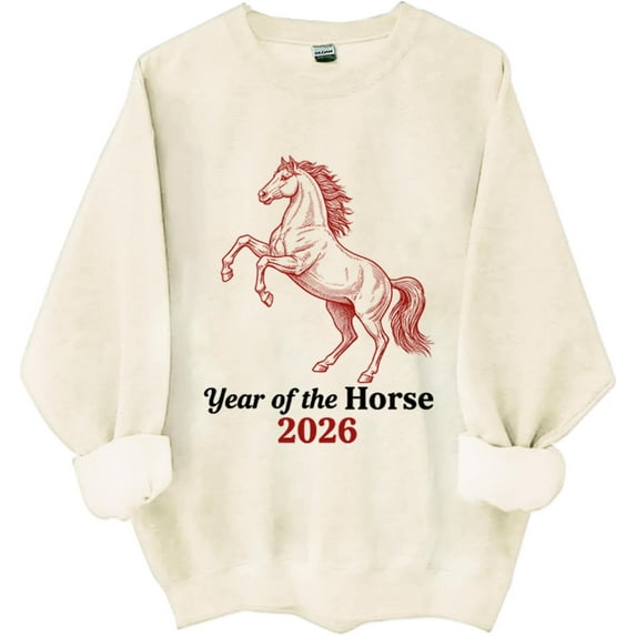 Year Of The Horse 2026 Sweatshirt, Chinese New Year 2026 Shirt, Red ...