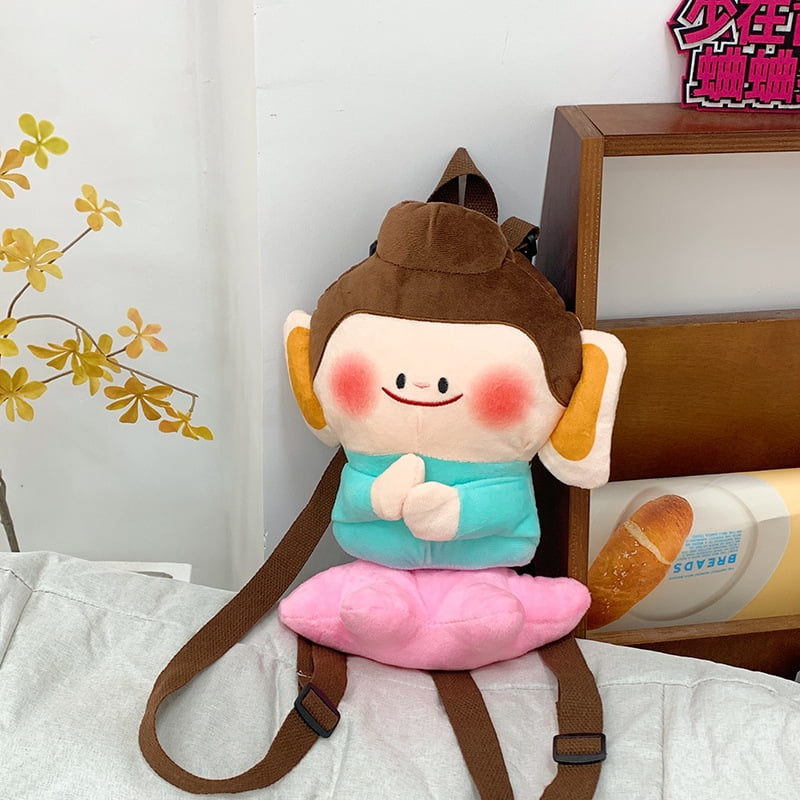 Year - Round Cute Cartoon Character Plush Backpack, Ultra - Light ...