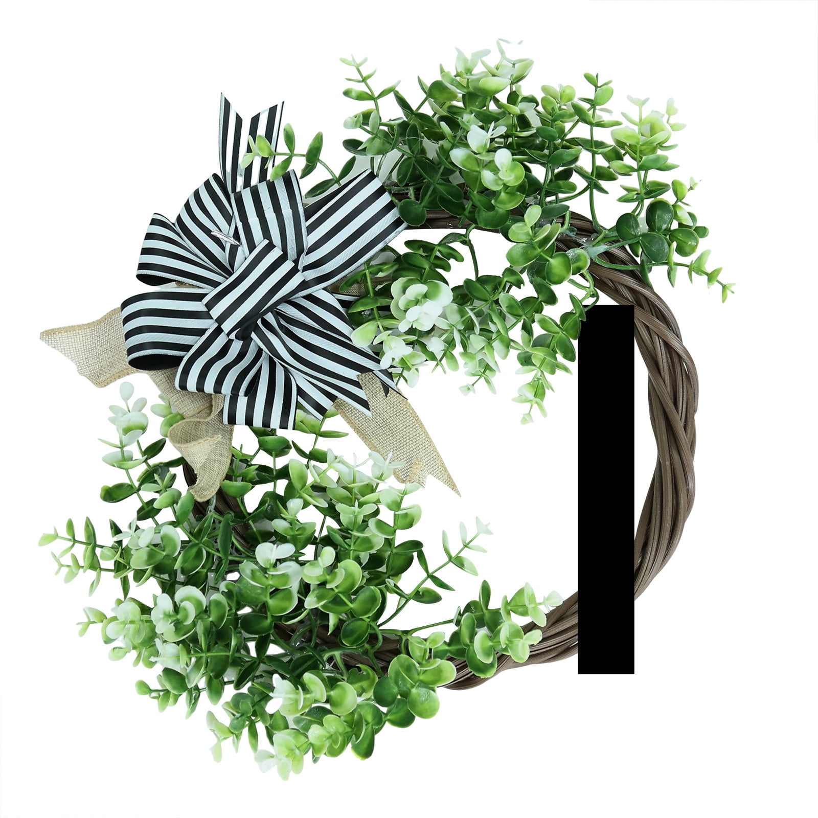 Year Round Wreath Unique Last Name Front Door with Bow Welcome Sign ...
