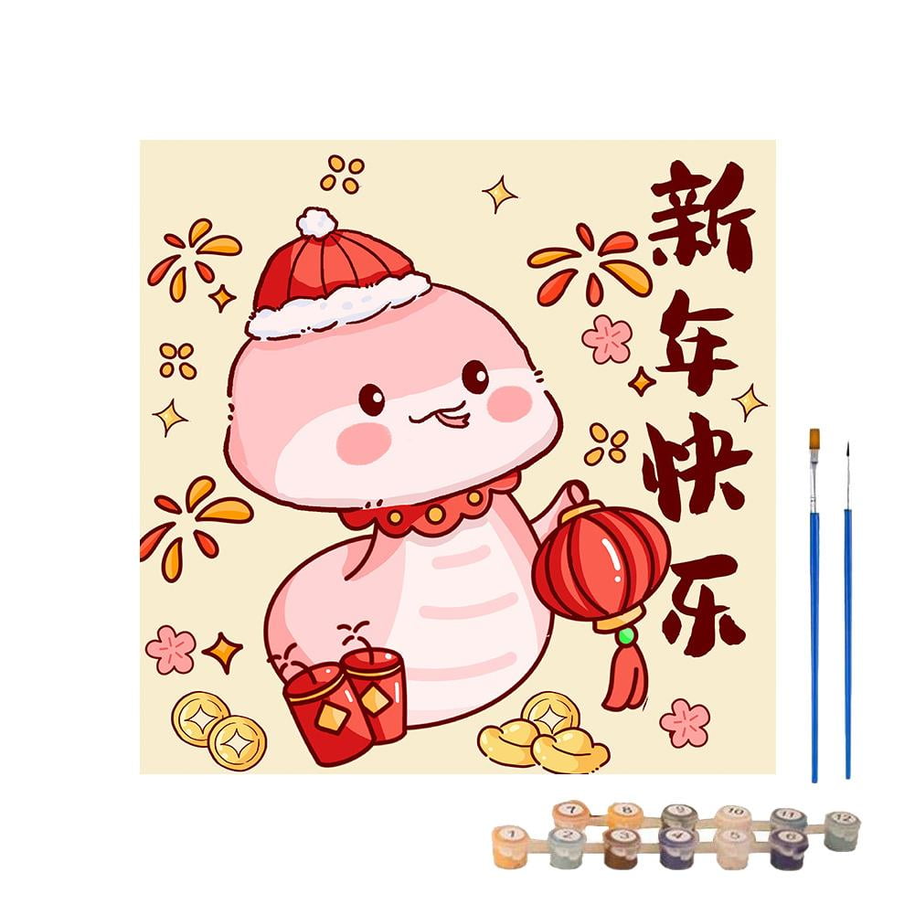 Year of the Snake 6 color box packaging 20*20cm (F) $ Year of the Snake ...