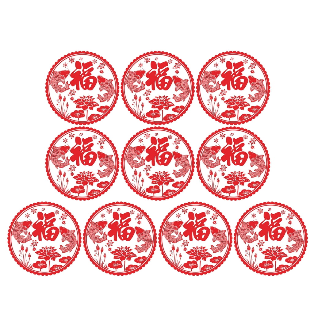 Year of Snake Electrostatic Film Window Sticker 10Pcs Chinese New Year ...