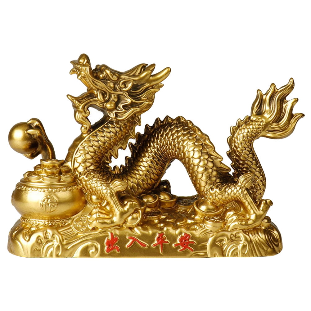 Year of The Dragon Ornaments Mini Figurines Table Decor Office Crafts ...
