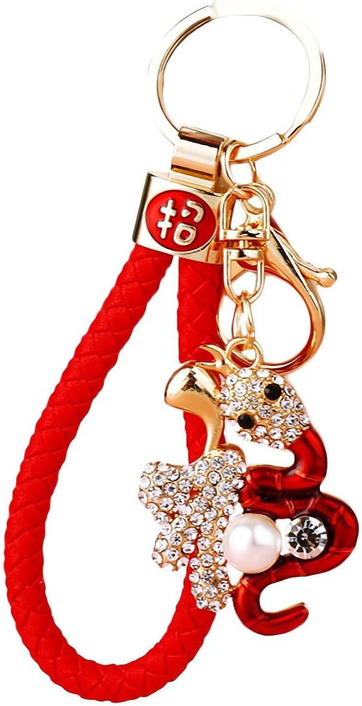 Year of The Snake 2025 Keychain,Sparkling Snake Keychain,Rhinestone ...
