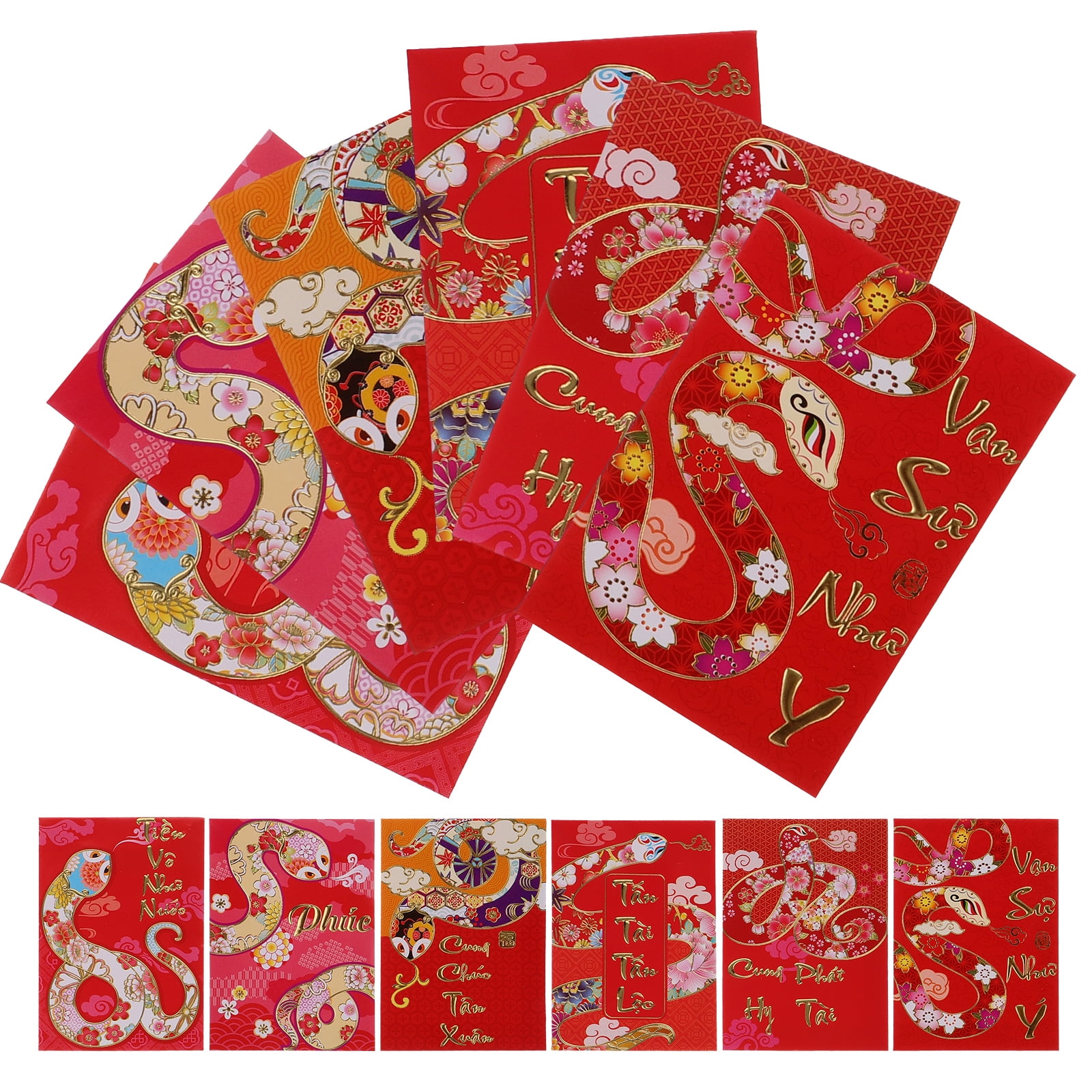 Year of The Snake Spring Festival Red Envelope Chinese New Year Paper ...